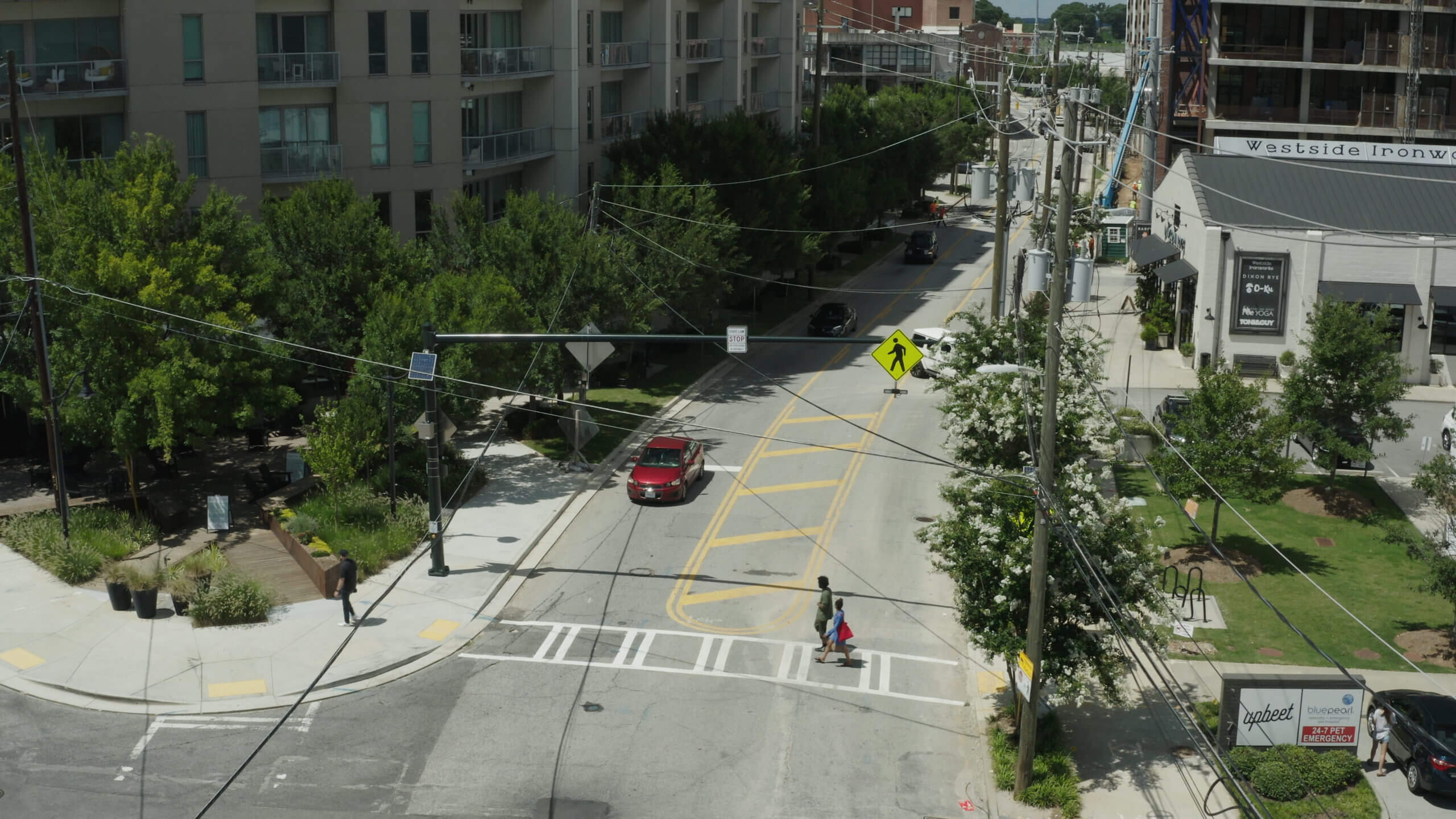 Crossing Beacon on Howell Mill Rd at Brady Ave | Upper Westside CID